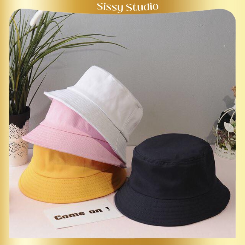 Korean Trending Plain Bucket Hat Unisex Thick Cloth Bucket Hat | Shopee ...