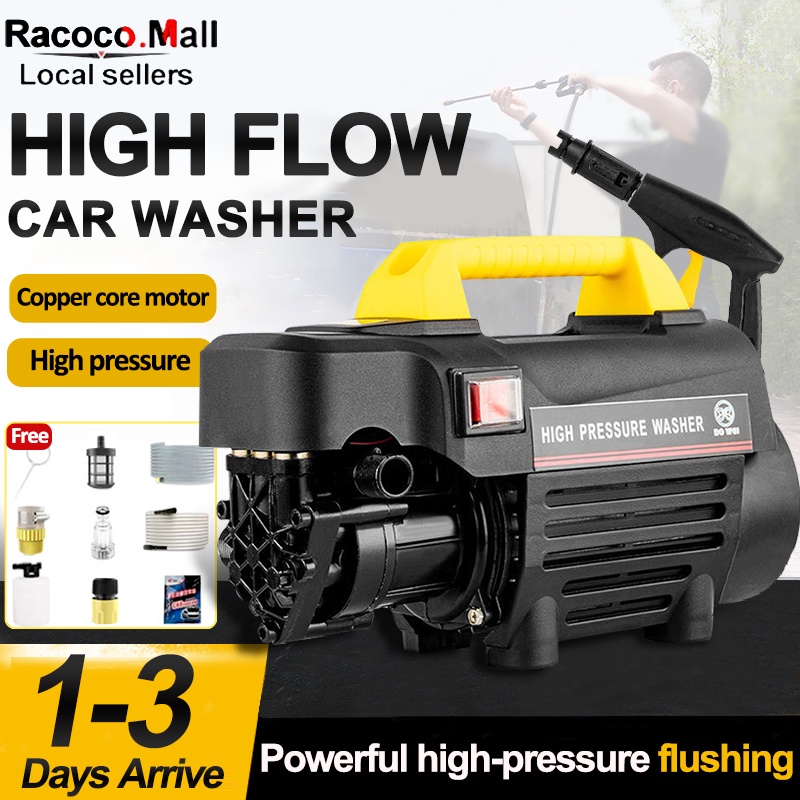 High pressure washer Portable Car Washer Automatic 2600w Heavy Duty ...