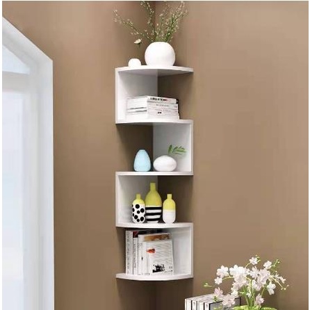 Greenco 5 Tier wall mount Floating Wall Mount Corner Shelves | Shopee ...