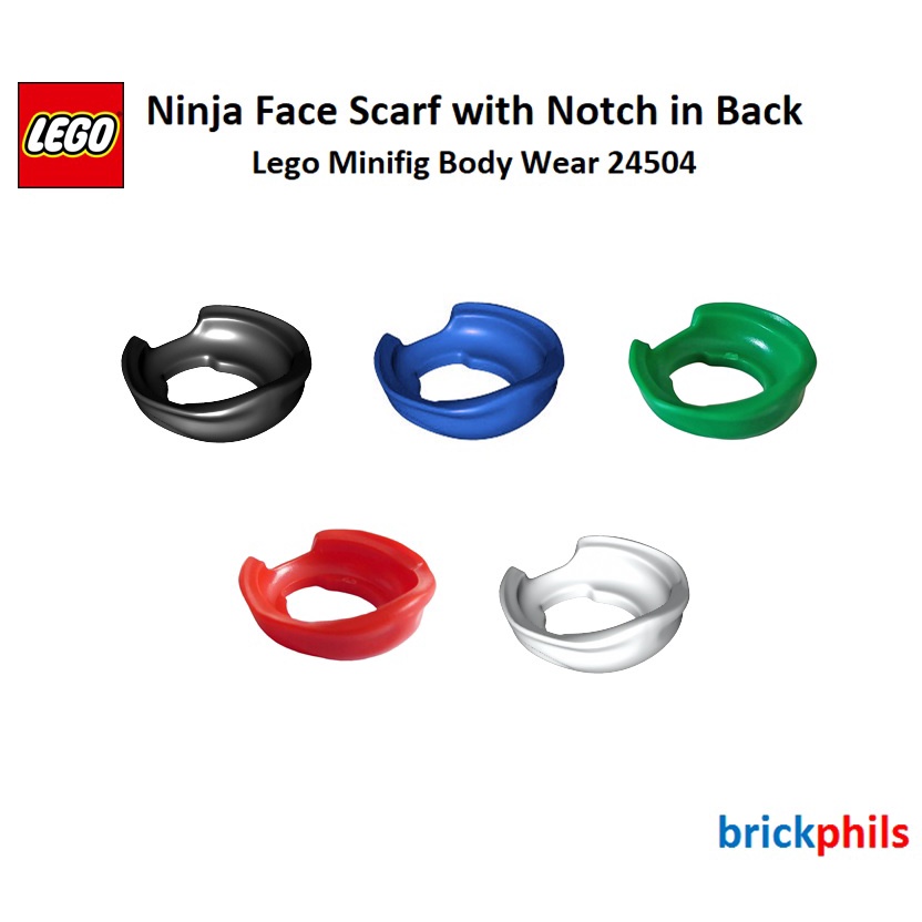Lego Minifig Body Wear 24504 Ninja Face Scarf with Notch in Back ...