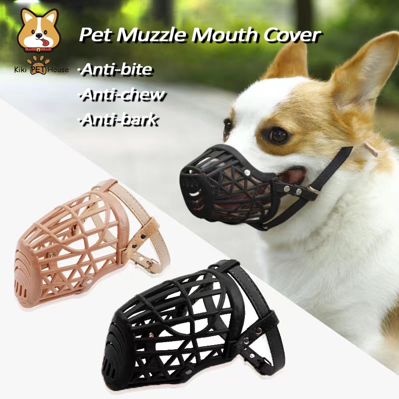 Dog Muzzle Pet Muzzle Dog Breathable Mouth Cover Adjustable Muzzle Anti-Biting Barking Pet Dog ...