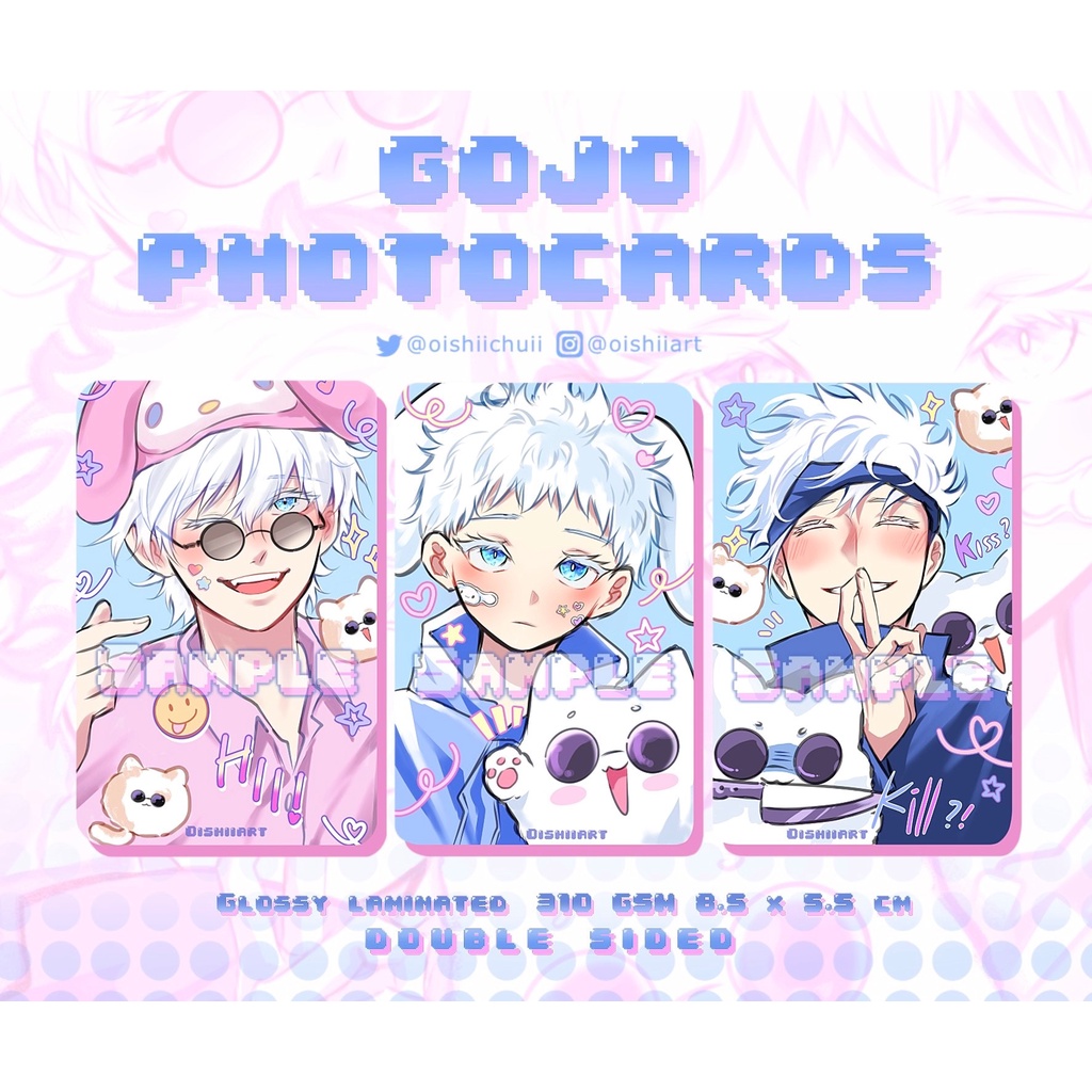 Gojo Jujutsu Kaisen Photocard by Oishiiart | Shopee Philippines