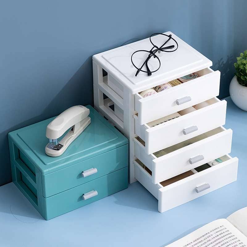 Mini Desk Storage Box Stationary Jewelry Cosmetic Drawer Cabinet Table ...