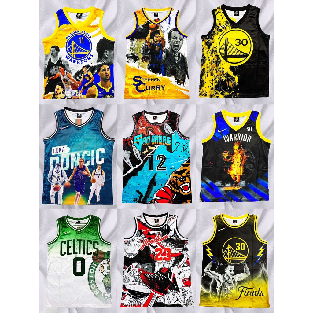 NBA full sublimation warriors/celtics mens dryfit jersey sando | Shopee ...