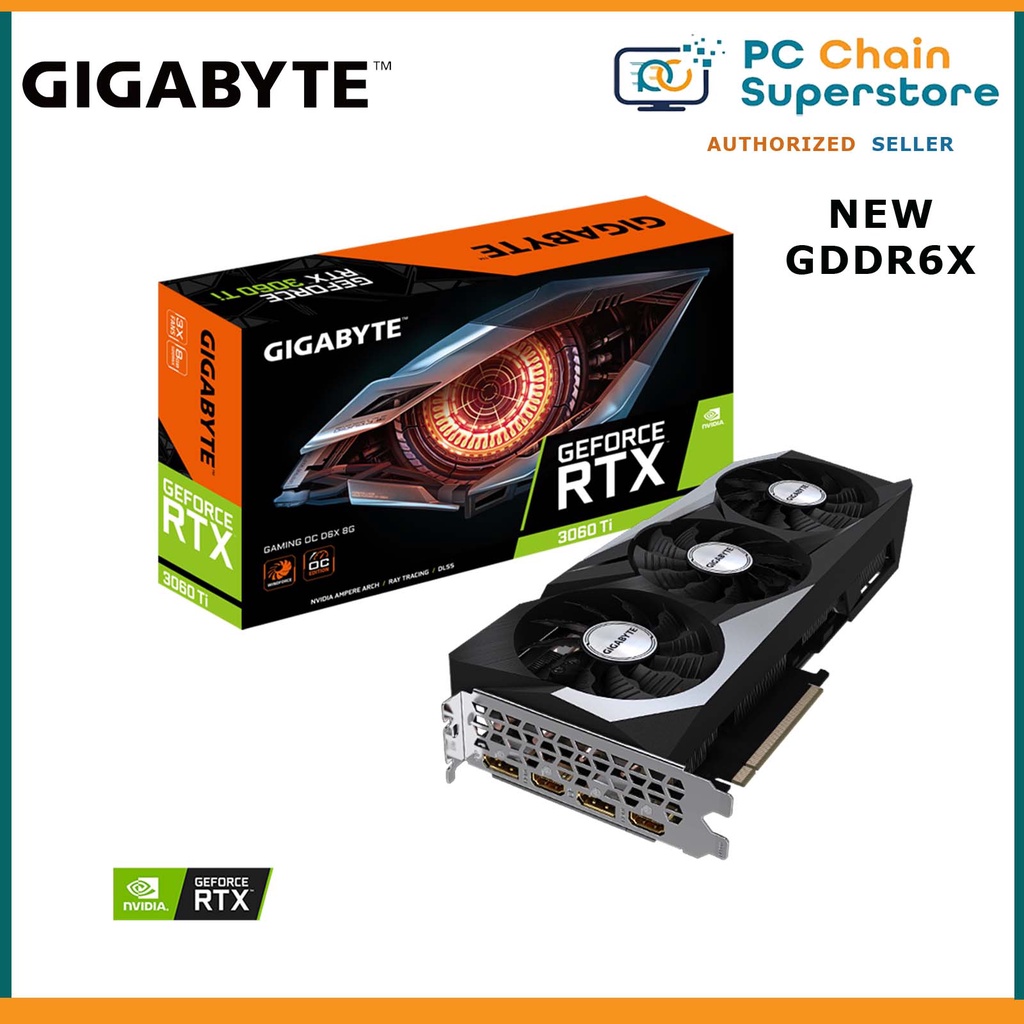 Gigabyte GeForce RTX 3060 Ti Gaming OC D6X 8GB GDDR6X PCI-E 4.0 3060Ti Graphics Card | Shopee ...