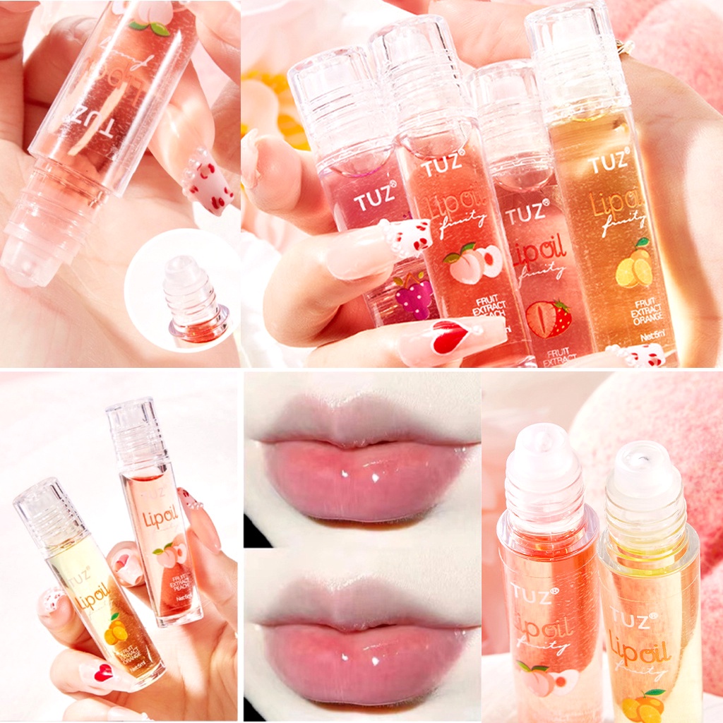 4 colors optional fruit flavored lip oil / lipstick / natural long ...