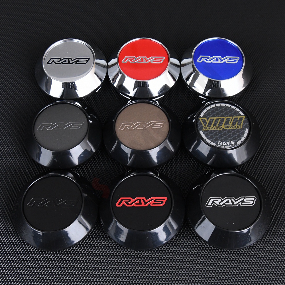 4PCS Clip Diameter 62MM Cap Sport Rim RAYS VOLK Racing Logo Sticker ...