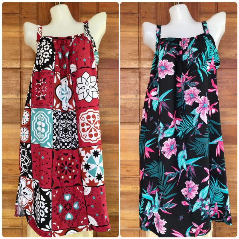 Challis Duster with Pocket / Pambahay / Sleeveless Duster / Pantulog ...