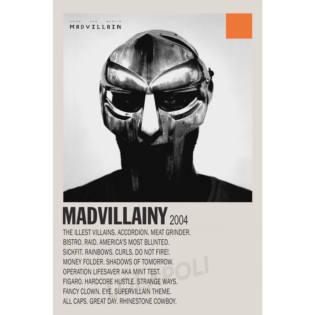 Madvillainy Album Cover Poster - MF Doom, Madvillain & Madlib | Shopee Philippines