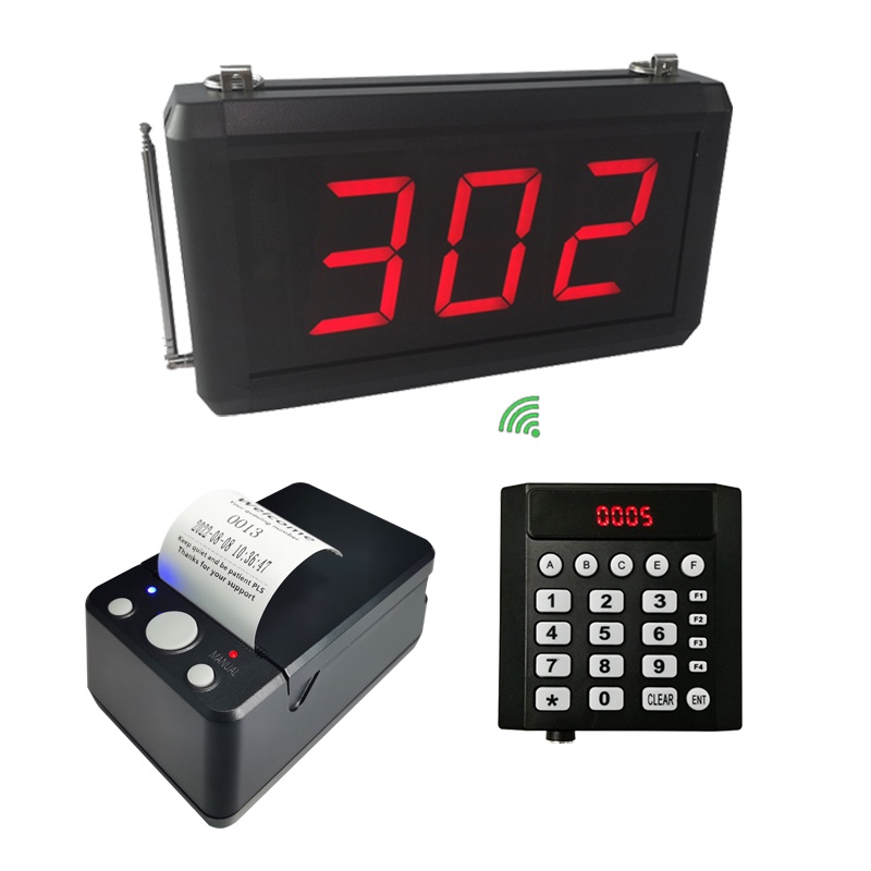 Queue System Counter Wireless LED Digital Number Call System Queue Ticketing Ticket Printer ...