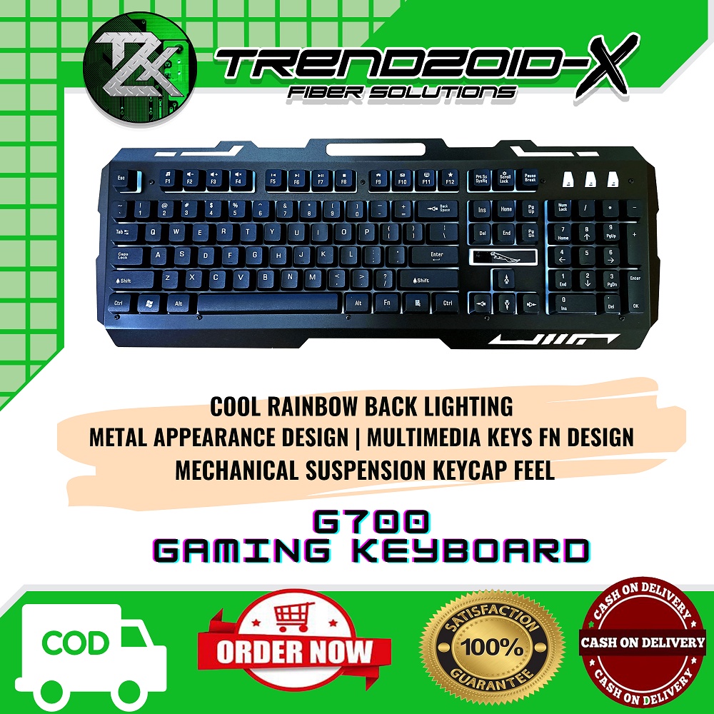 BRAND-NEW G700 GAMING KEYBOARD | TRENDZOID-X FIBER SOLUTIONS | Shopee ...