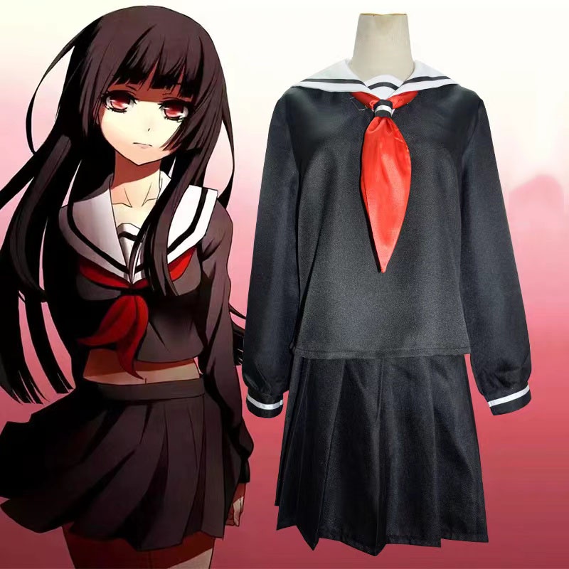 HELL GIRL cosplay costumes Enma Ai Animation suit student JK sailor ...