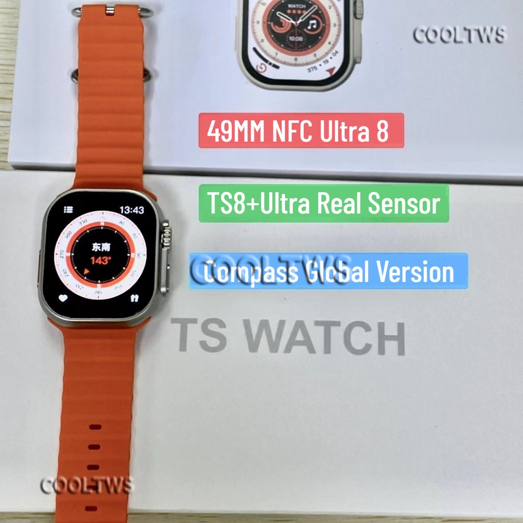 TS8+ Ultra Compass Global Version Smartwatch NFC 49MM Bluetooth calls ...