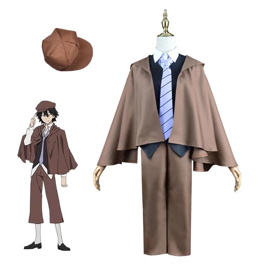 Anime Bungo Stray Dogs Ranpo Edogawa Cosplay Costume Detective Uniform ...