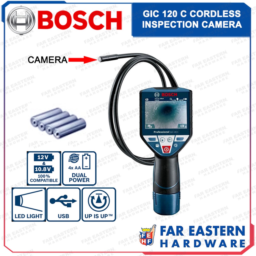 BOSCH GIC 120 C Cordless Inspection Camera 12V RBMT | Shopee Philippines