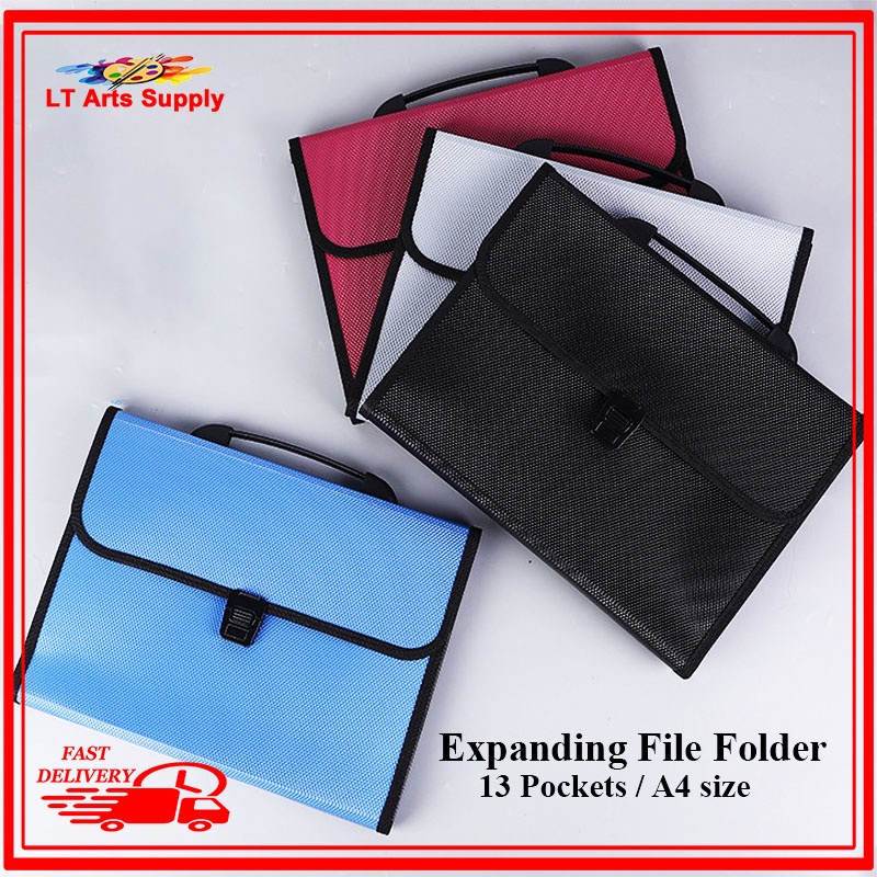 Expanding file folder document case 13 Pockets A4 size | Shopee Philippines