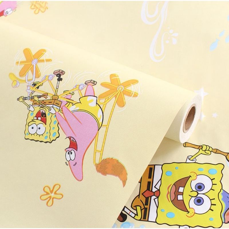 Spongebob Wallpaper Self Adhesive Waterproof PVC High Quality | Shopee ...