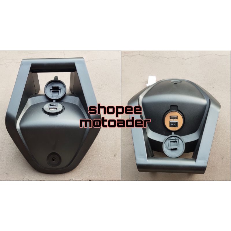 Nmax v2 handle bar cover cellphone holder with charge water proof cross ...