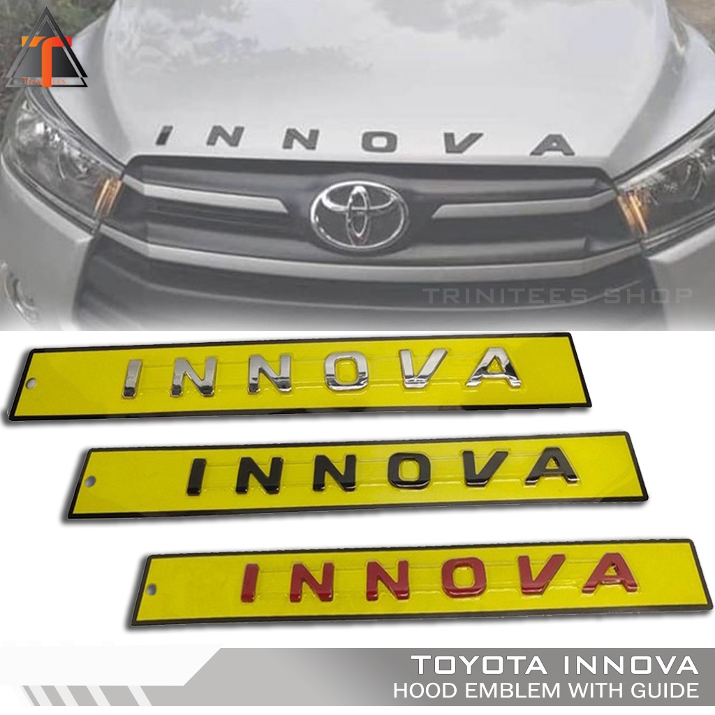 Toyota INNOVA Front hood Emblem badge sticker with GUIDE | Shopee ...