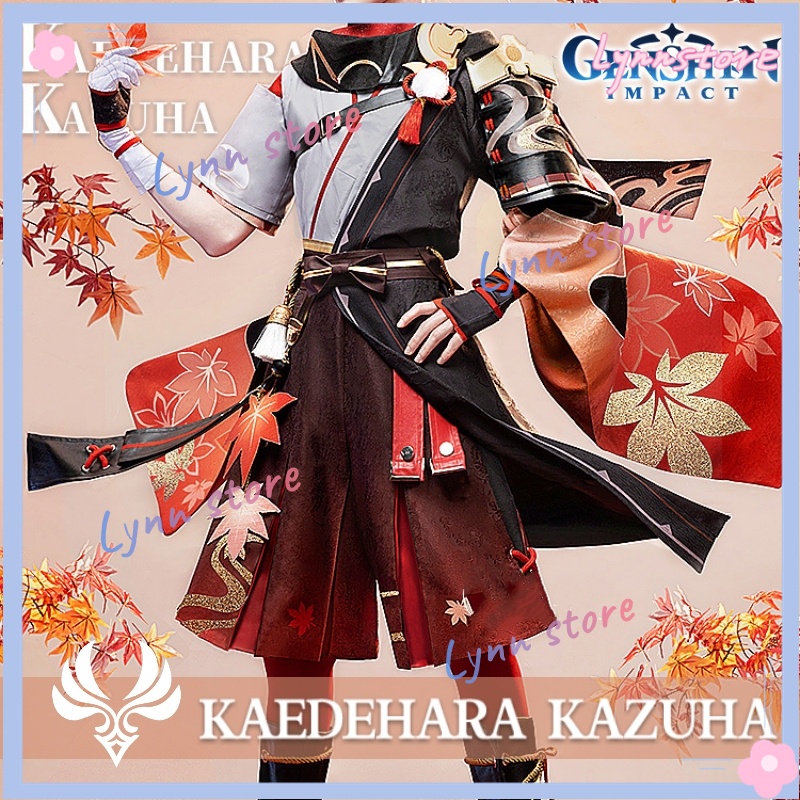 Genshin Impact Kaedehara Kazuha Cosplay Costume Halloween Party ...