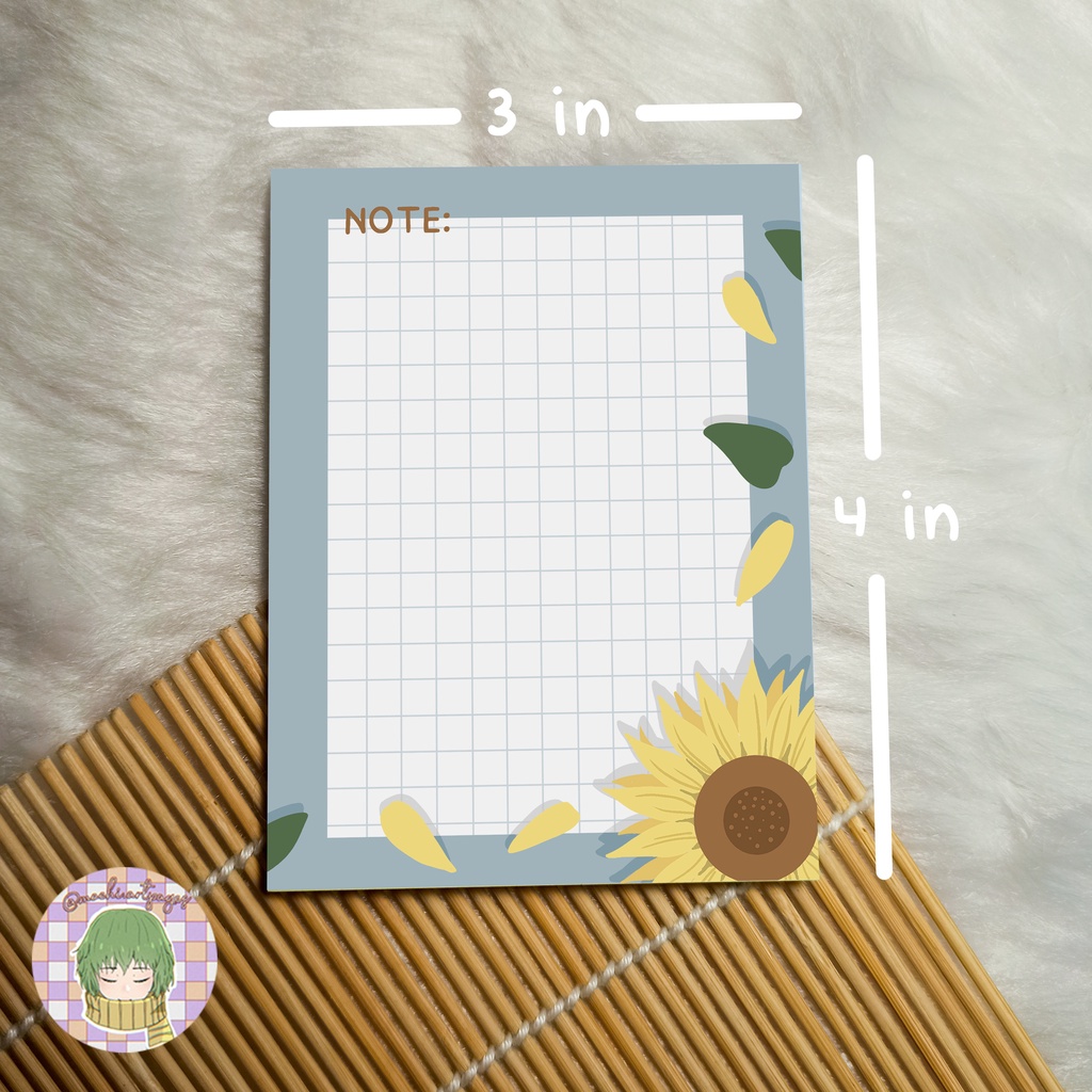 SUNFLOWER | Memo pads | Notepad | NOT sticky | Easy Peel | Shopee ...