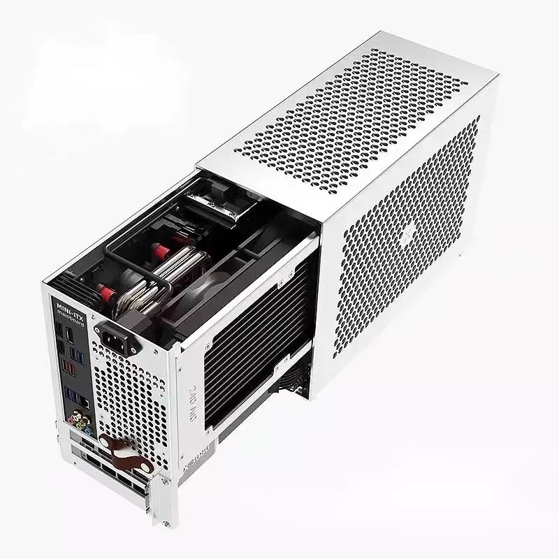 ZZAW B5 Aluminum Alloy Mini ITX DTX Case Support 240 water cooling pull ...