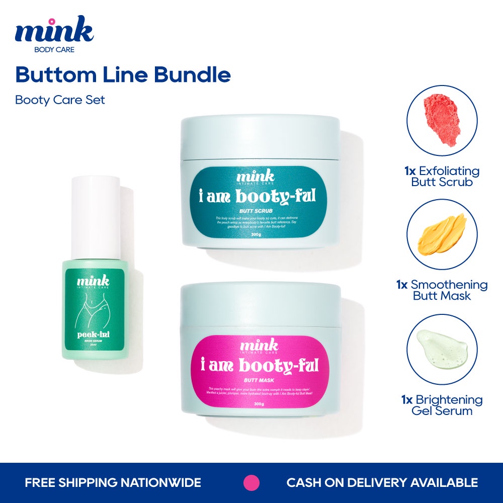 Mink PH Buttom Line Bundle [Bikini Care Set] Gel Serum, Body Mask, and ...