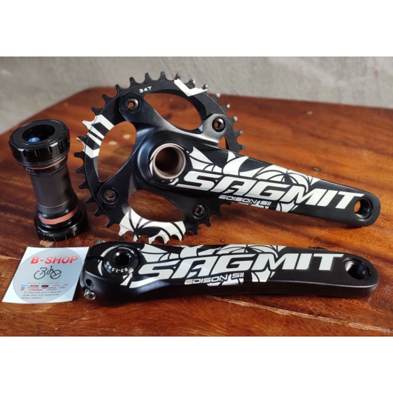 SAGMIT EDISON S11 Crankset 34T 104BCD removable chainring | Shopee ...