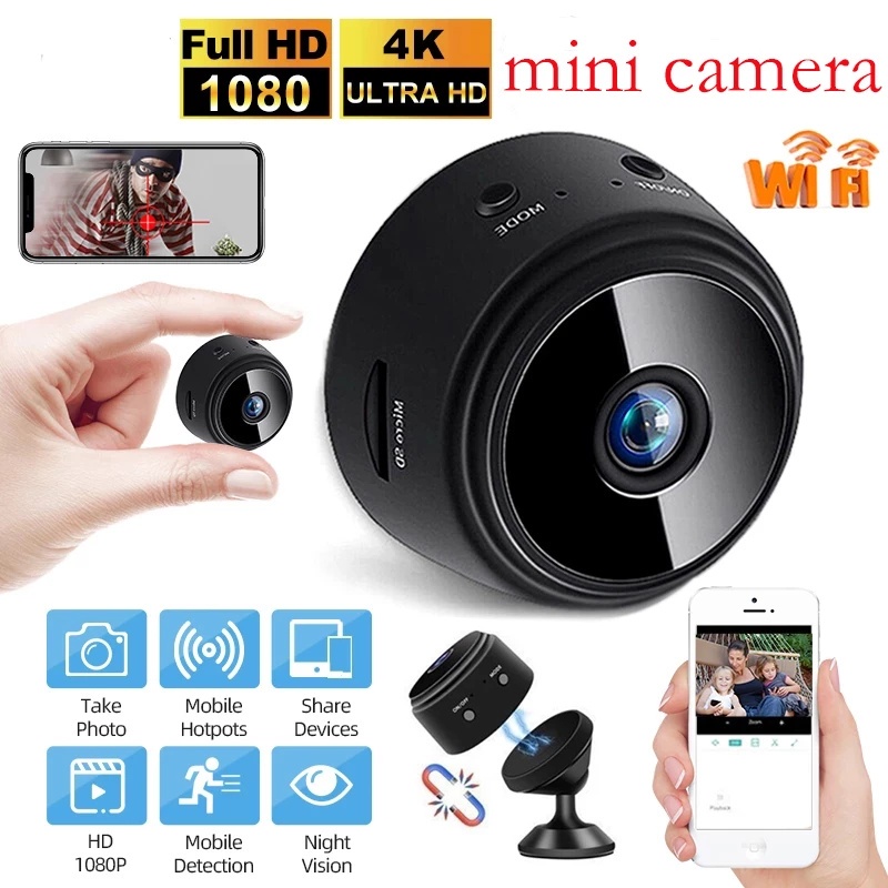 Full HD 1080P A9 Mini Camera CCTV Cam App 150 Degree Viewing Angle ...