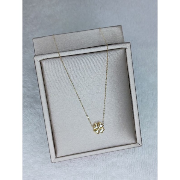 Clover Necklace (18k Saudi Gold Pawnable) | Shopee Philippines