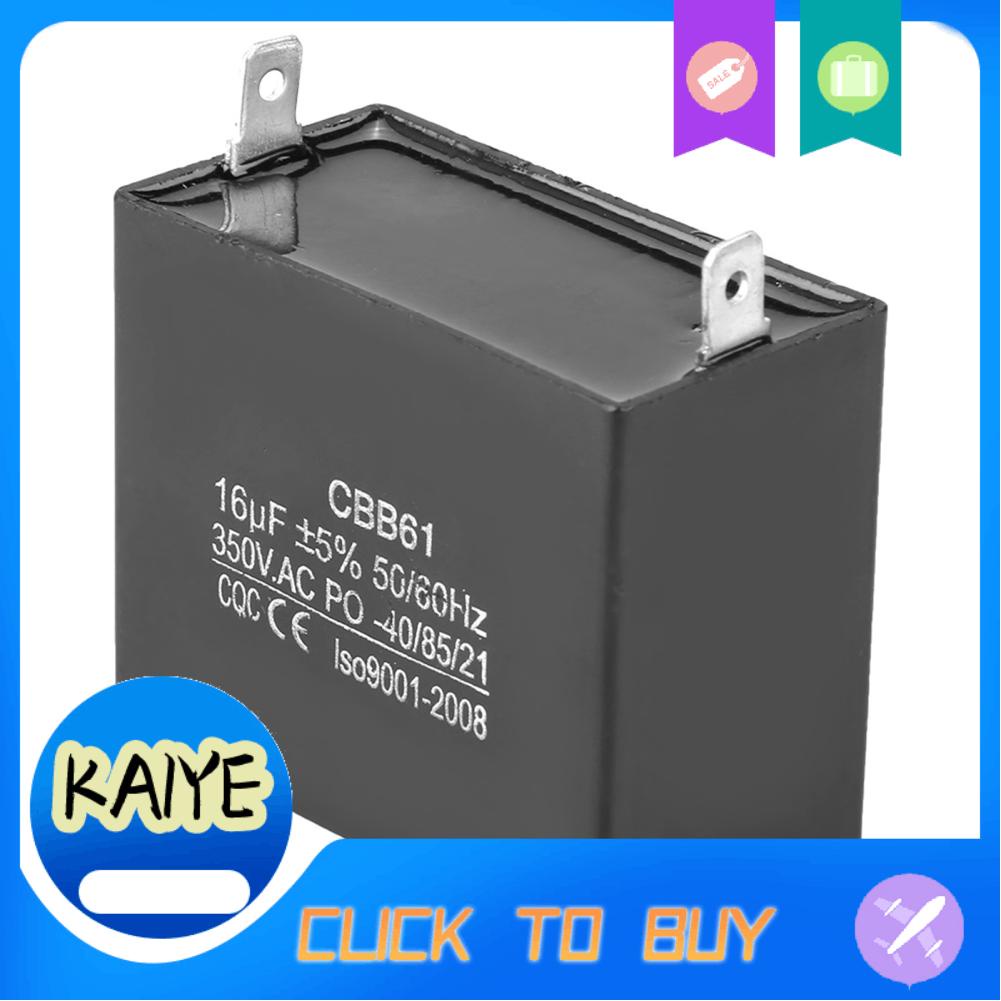 Kaiye CBB61 Motor Running Starting Capacitor Generator 350V AC 16uF 50 ...
