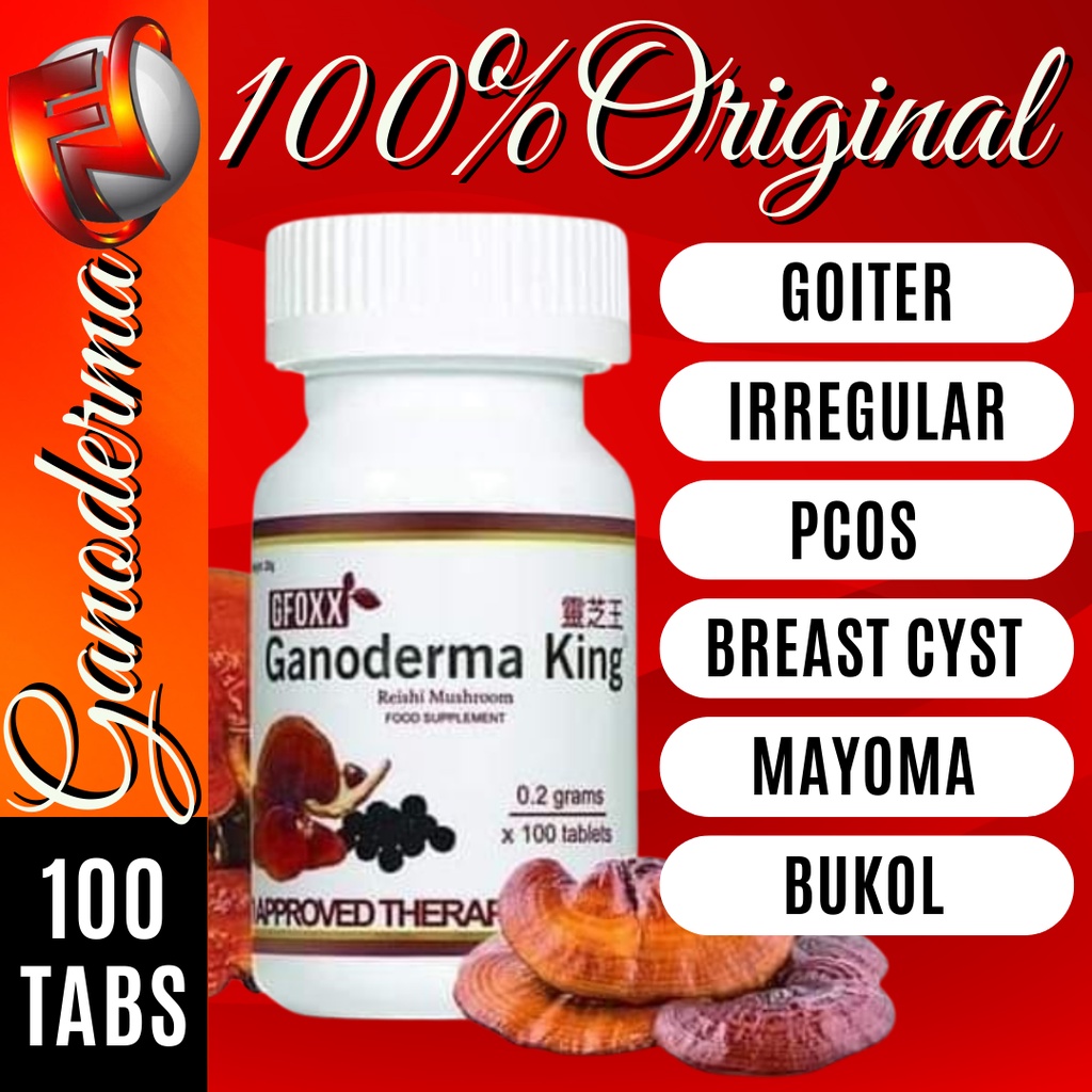 Original Ganoderma king, Reishi mushroom 100 Tablets | Shopee Philippines