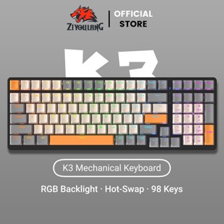 ZIYOULANG T8 RGB 68 Keys Mechanical Keyboard Type-C Wired Gaming ...