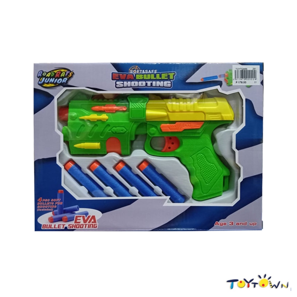 Road Rats Junior - Soft Safe Eva Bullet Shooting - Green | Shopee ...