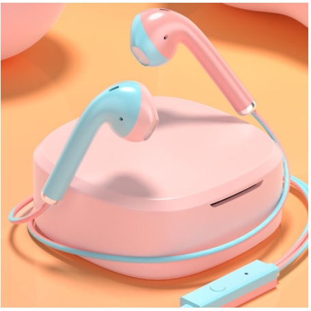 Macaron headsets U24 Universal Wired Earphone Mic with Storage Box ...