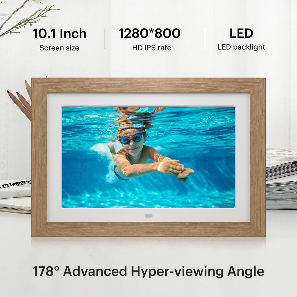 10.1 Inch HD Digital Photo Frame 1280*800 HD Ultra-Thin LED Electronic ...