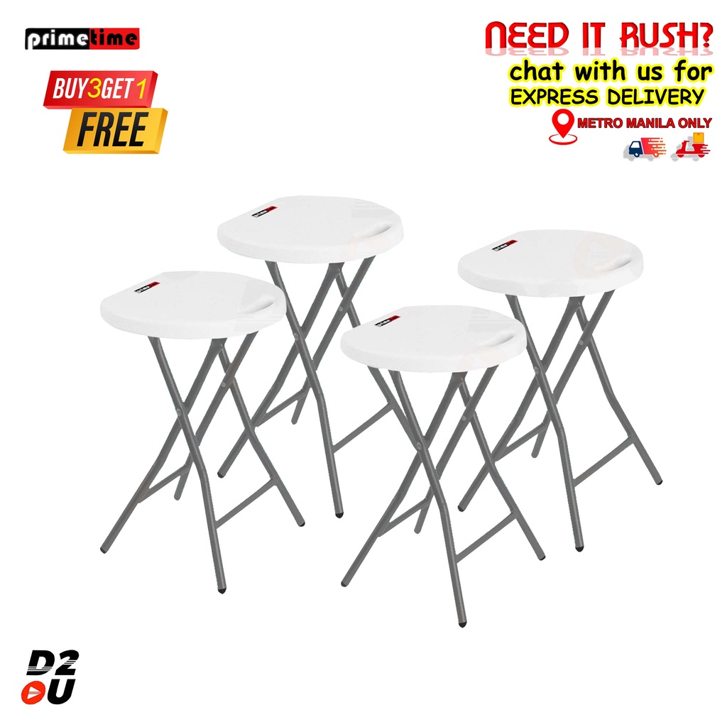 Primetime Folding Banquet Stool Set of Four Pieces | Shopee Philippines