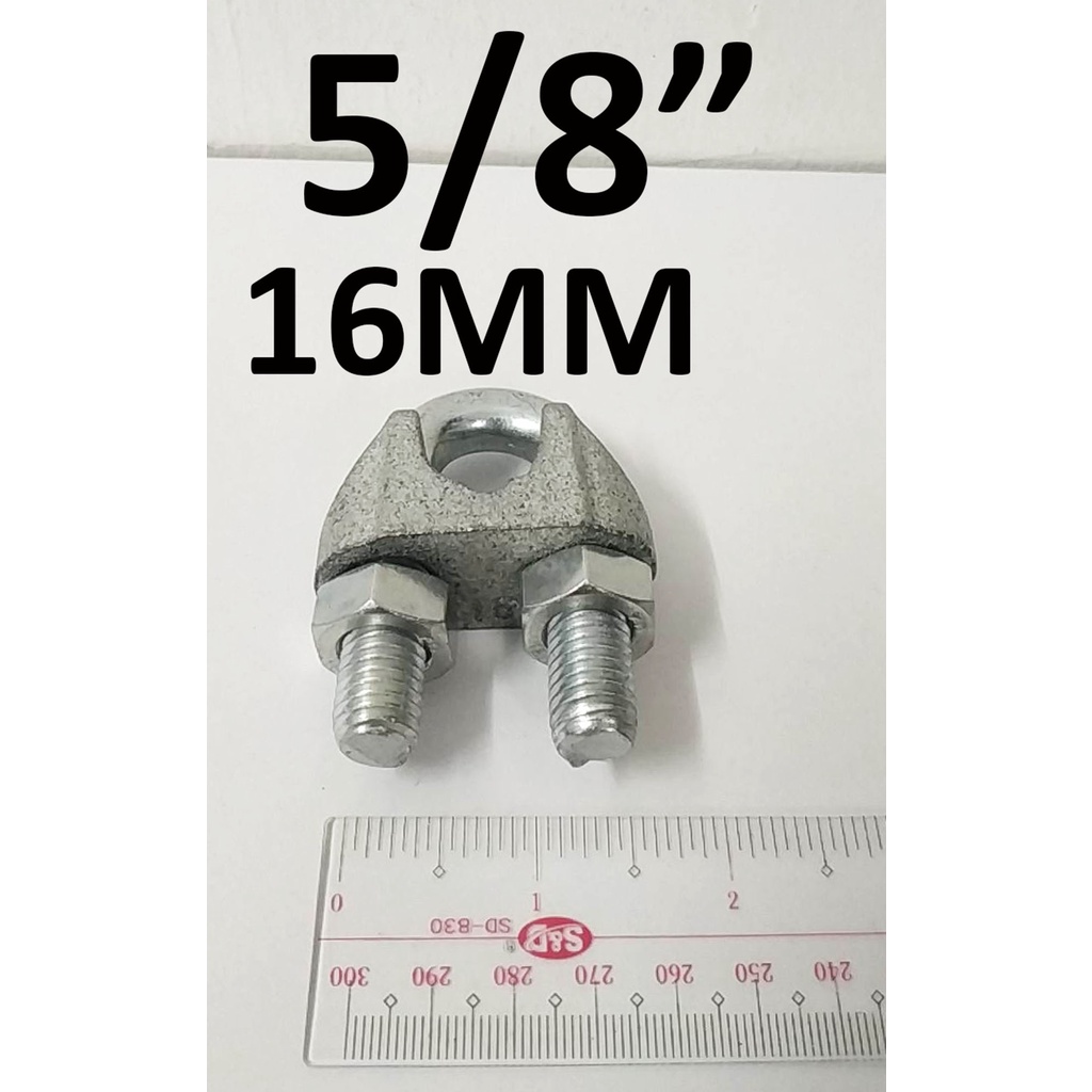 GI WIRE ROPE CABLE CLIP 5/8" ( 16MM ) CABLE CLAMP GALVANIZED IRON