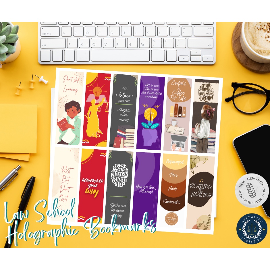 Law School Holographic Bookmarks (Set of 5+1 Bookmarks) | Shopee ...