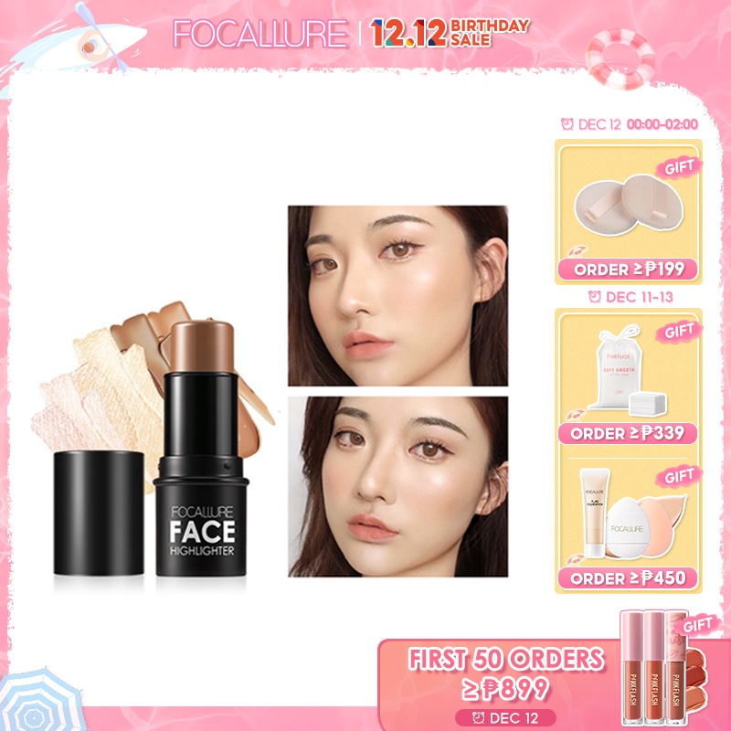 FOCALLURE 4 Colors Highlighter & Contour Stick Face Makeup | Shopee ...
