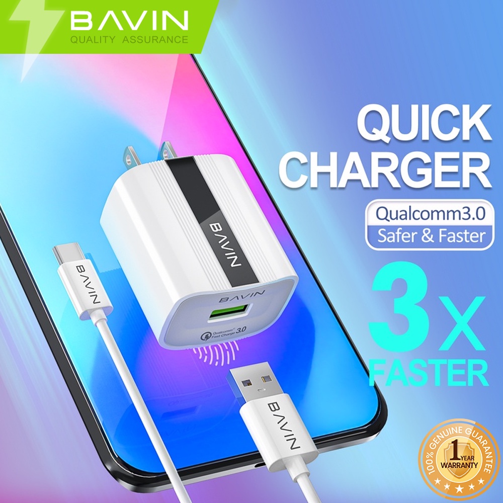 BAVIN PC315 Qualcomm3.0 Fast Charging Charger USB Wall Charger for ...