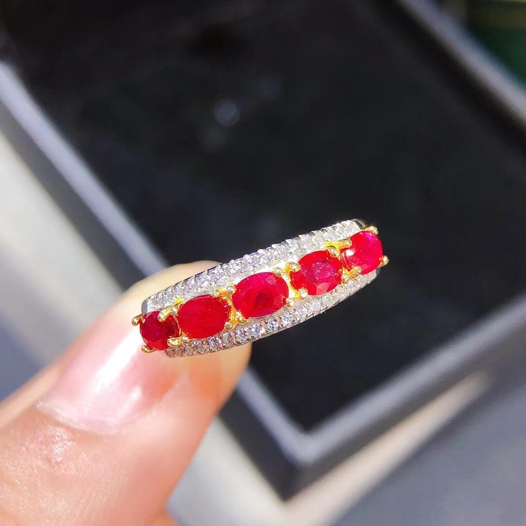 Natural Pigeon Blood Ruby Ring Live Mouth Adjustable Size Send ...