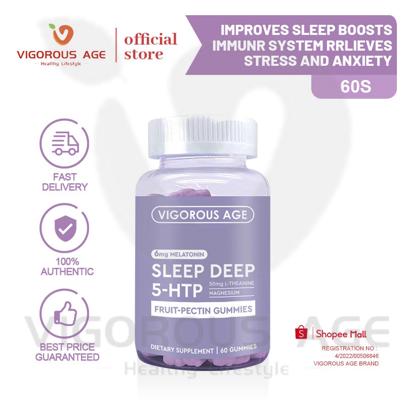 Vigorous Age Melatonin Gummies Improve Sleep Sleepwell Stress and ...