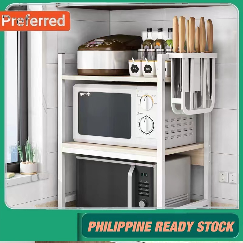 COD Expandable Microwave Rack Oven Rack Height Adjustable Kitchen Shelf