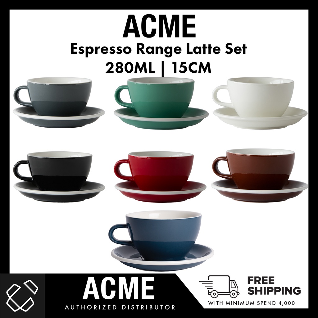 ACME Espresso Range Latte Cup 280ml and Saucer 15cm Set | COFFEE CUP ...
