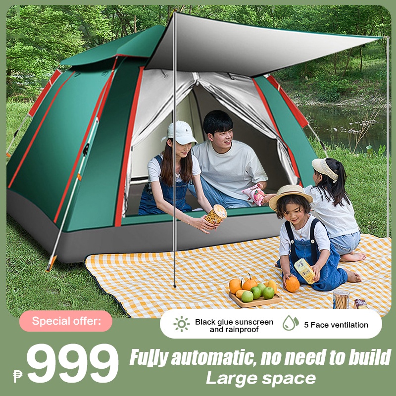 4/6/8Person Camping Tent Waterproof Tent Double Layer Outdoor Foldable ...
