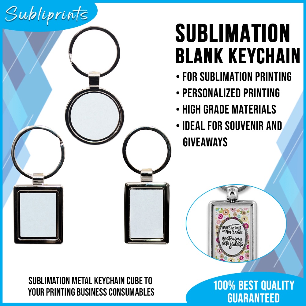 Blank Metal Keychain for Sublimation | Printable Blank Key ring ...