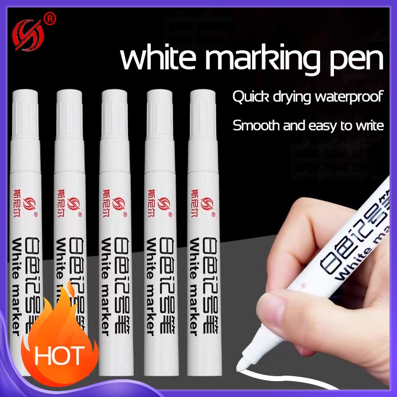 White marker pen Water based pop art special waterproof graffiti White ...