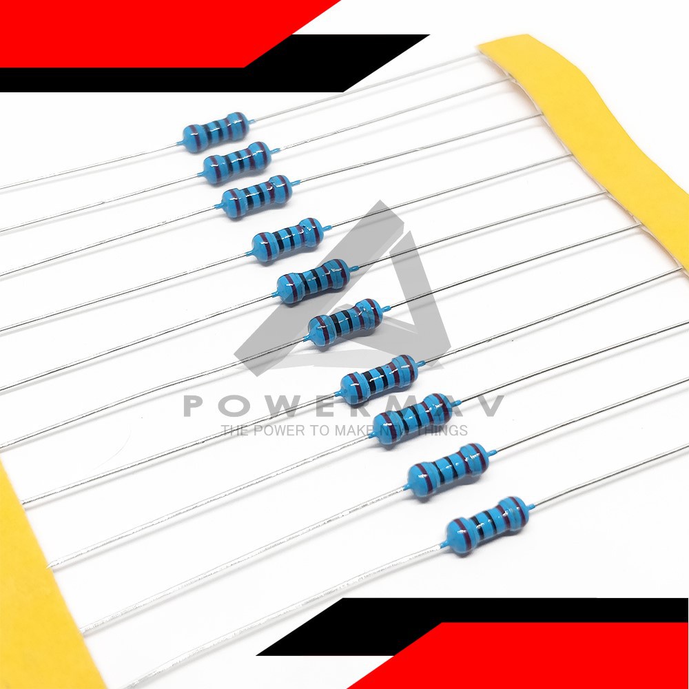 10pcs 1k ohms 5 band 1/4w Metal film resistor 1% ohm for pcb breadboard arduino uno mega nano ...