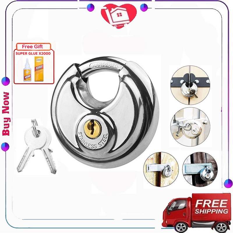 Tolsen Stainless Steel Disc Padlock (70mm) | Shopee Philippines